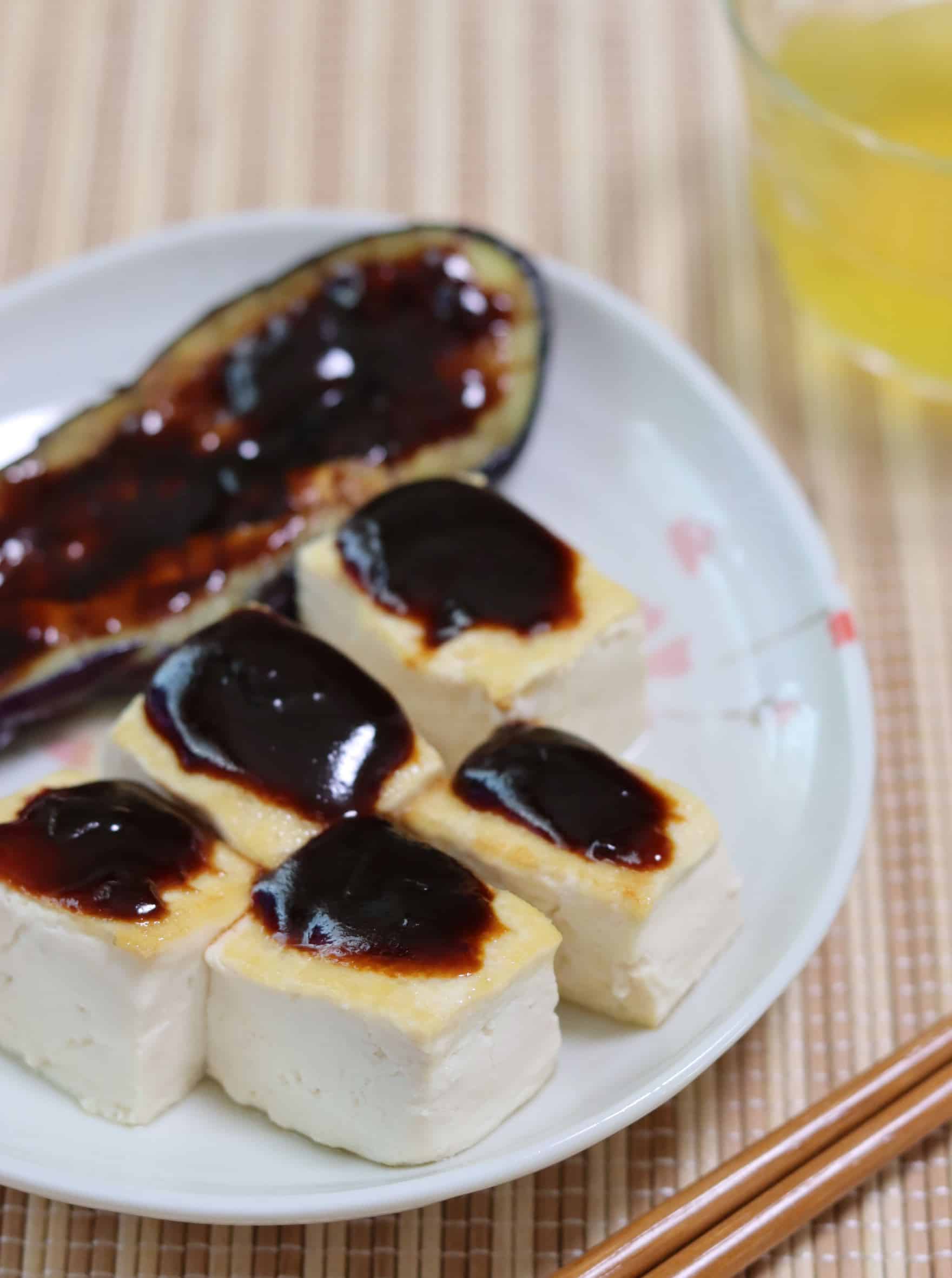Miso Dengaku (Miso Glazed Tofu and Eggplant) - Umami Pot