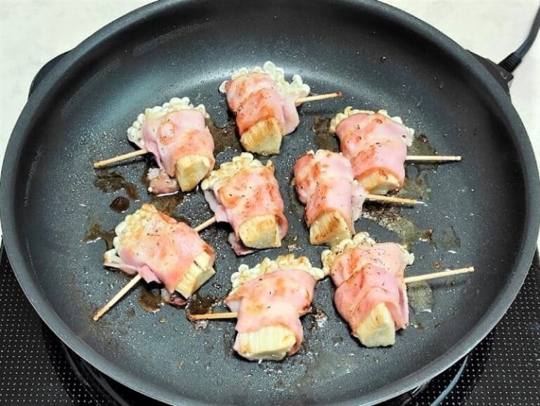 Bacon Wrapped Enoki Mushrooms - Umami Pot