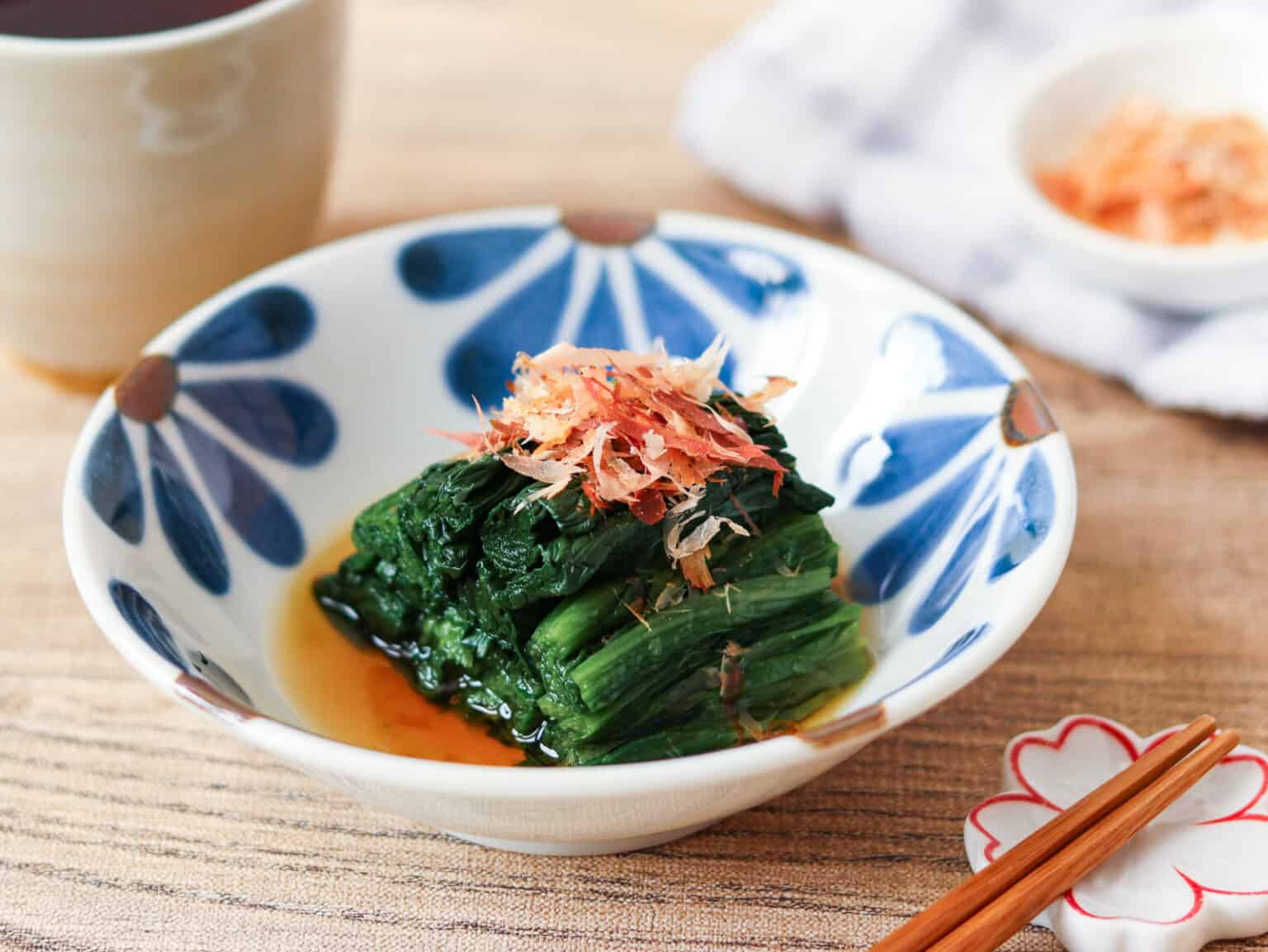 Spinach Ohitashi (Japanese Spinach Salad in Seasoned Dashi) - Umami Pot