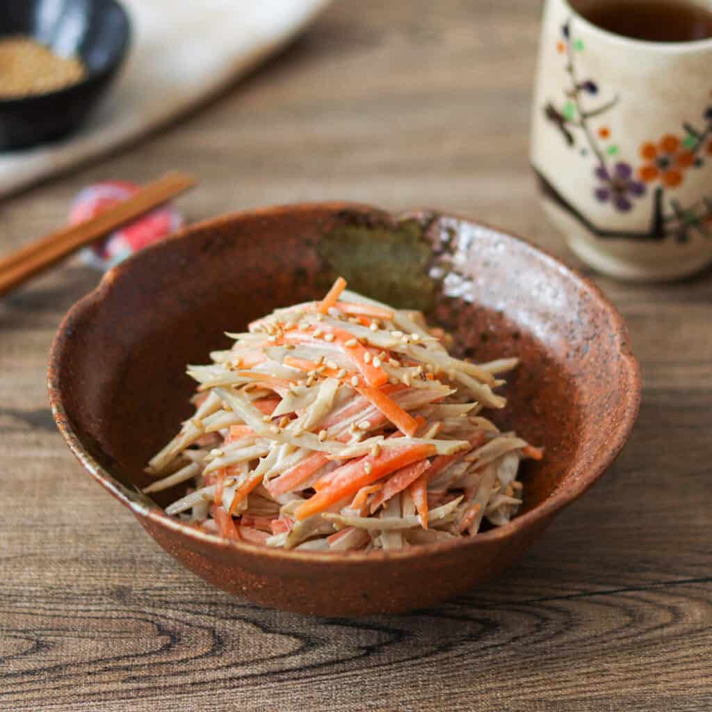Gobo Salad (Burdock Root Salad with Mayonnaise) - Umami Pot