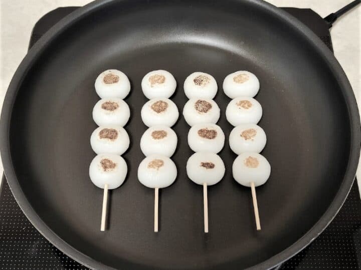 Mitarashi Dango (Japanese Rice Dumplings with Sweet Soy Glaze) - Umami Pot