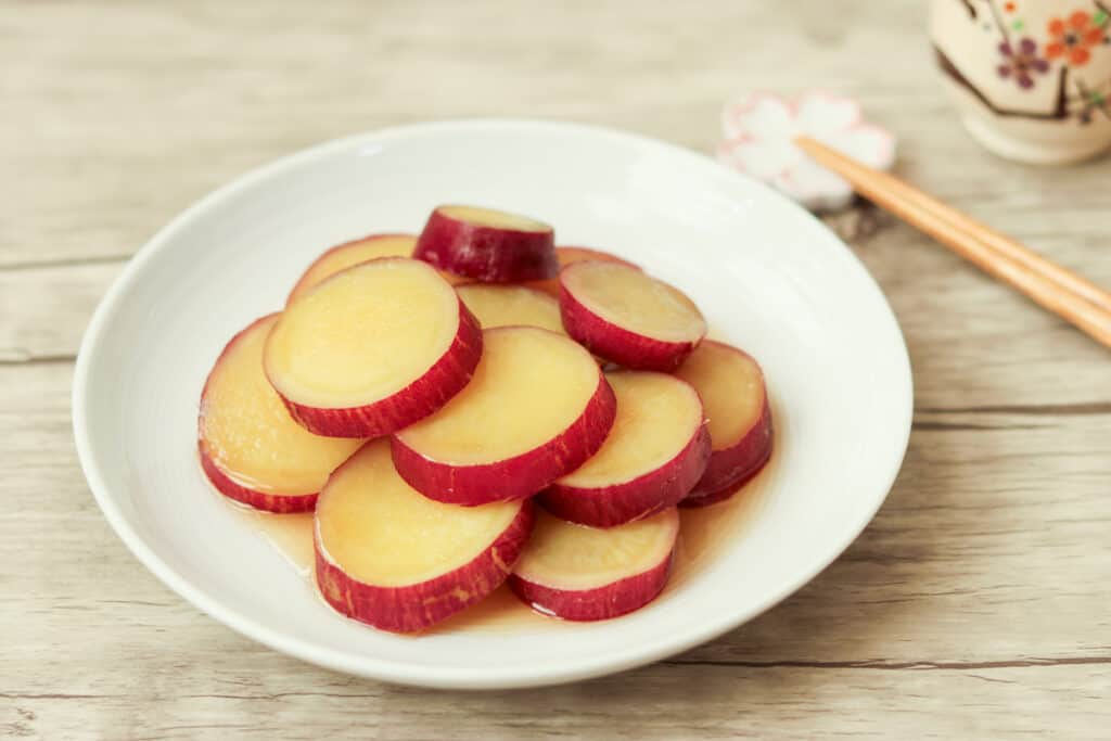 Satsumaimo no Amani (Sweet Simmered Japanese Sweet Potato) - Umami Pot
