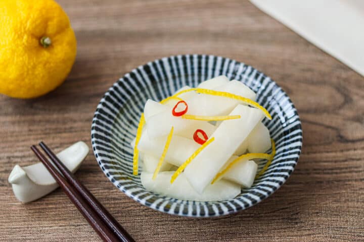 Yuzu Daikon (Japanese Pickled Daikon with Yuzu) - Umami Pot