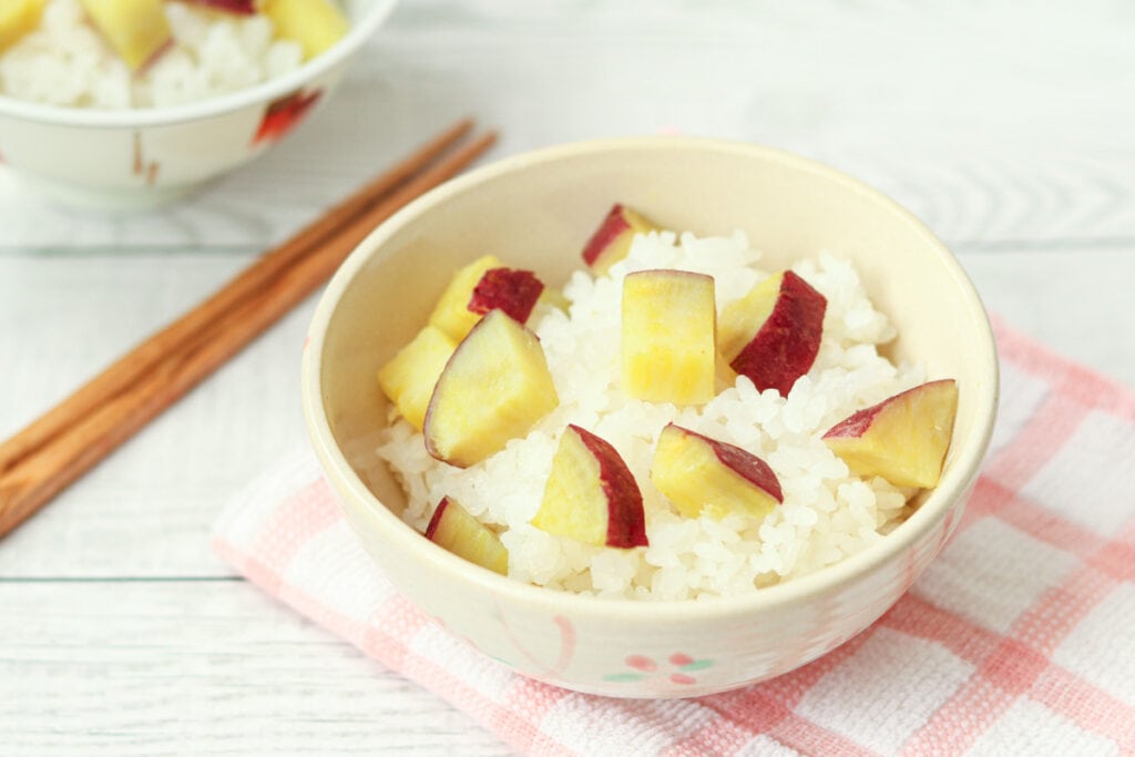 Satsumaimo Gohan (Japanese Sweet Potato Rice) - Umami Pot