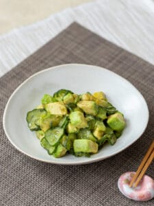 Japanese Avocado Salad with Cucumber - Umami Pot