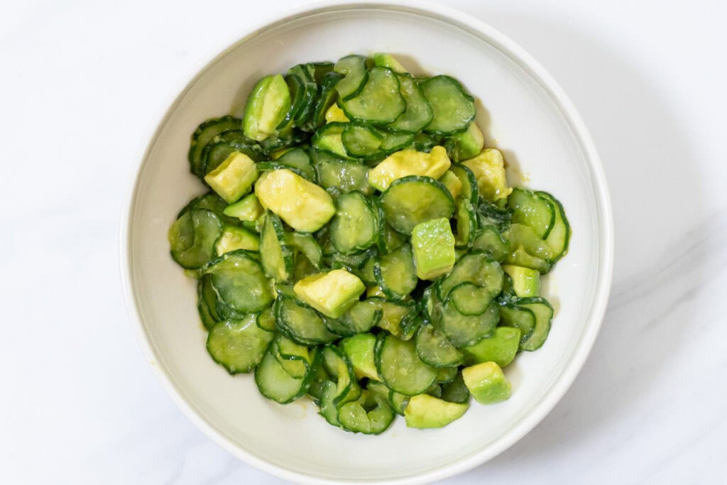 Japanese Avocado Salad with Cucumber - Umami Pot