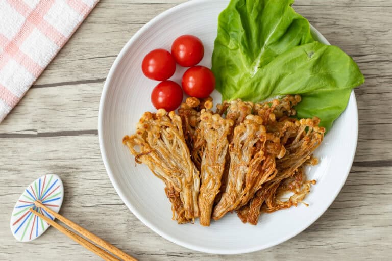 Karikari Enoki (Crispy Japanese Enoki Mushrooms) - Umami Pot